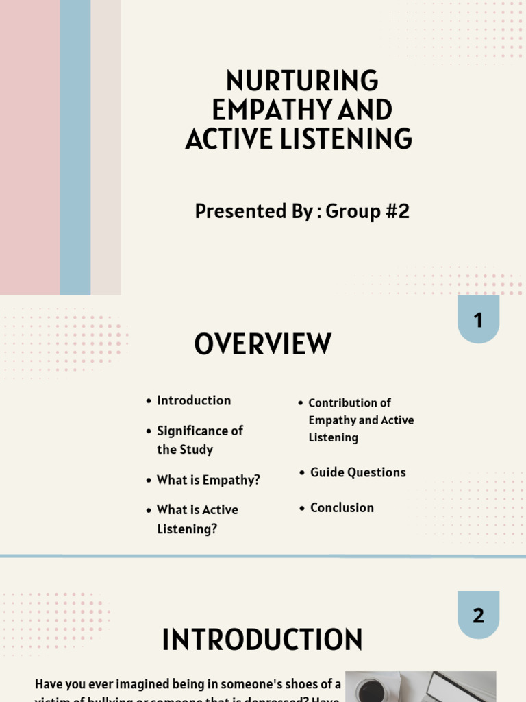 Nurturing Empathy and Active Listening - 20241008 - 203752 - 0000 | PDF ...
