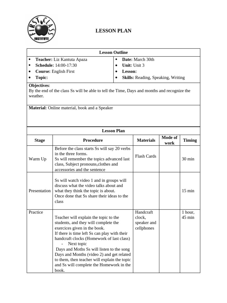 Lesson Plan Saturdays | PDF | Lesson Plan | Syntax