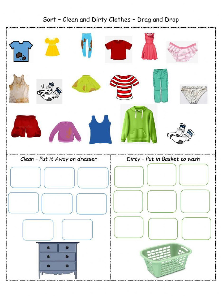 Worksheet Kelas 2 Dirty and Clean | PDF