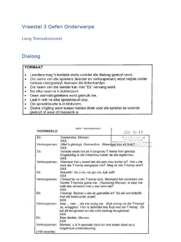 Vraestel 3 Oefen Onderwerpe Gr10 | PDF