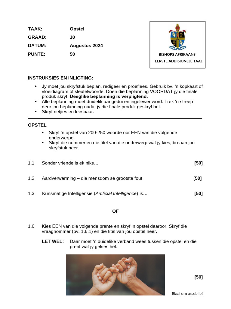 Opstel (50) Kwartaal 3 | PDF