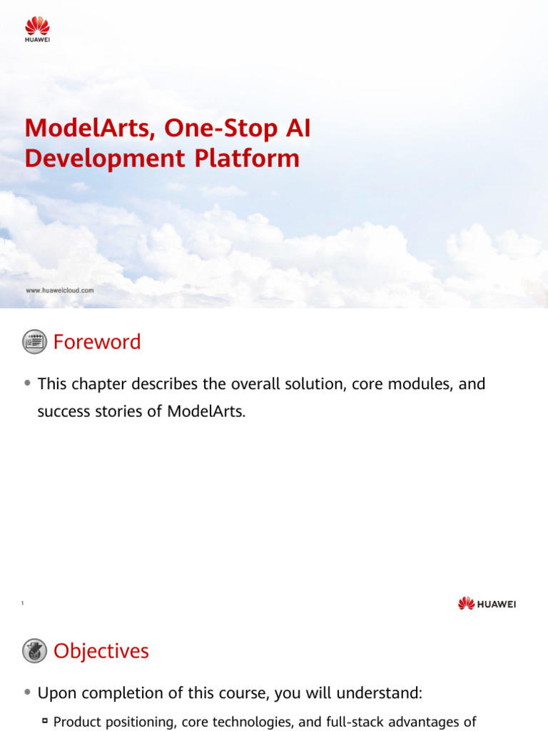 8 ModelArts One-Stop AI Development Platform | PDF | Artificial Intelligence | Intelligence (AI ...