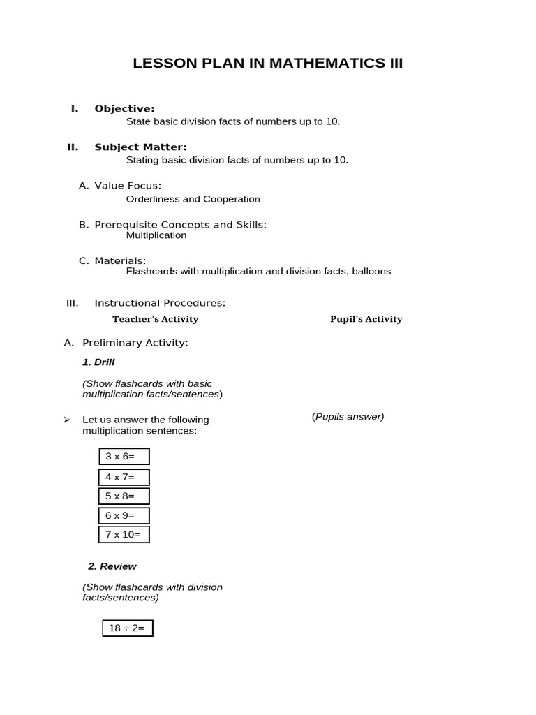 LP Math 3_Critique | PDF | Division (Mathematics) | Behavior Modification
