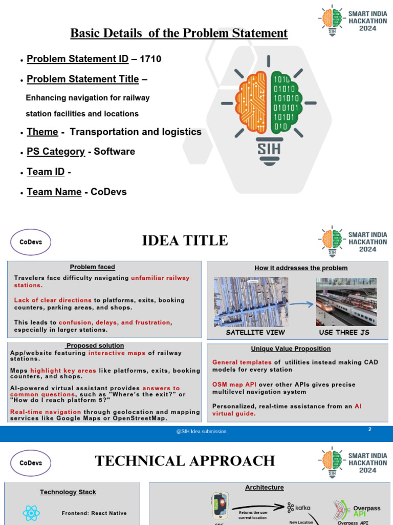 SIH2024 IDEA Presentation Format | PDF | Databases | Computing