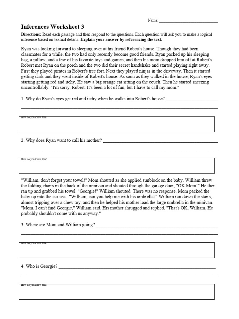 Inferences Practice Passages 1 | PDF