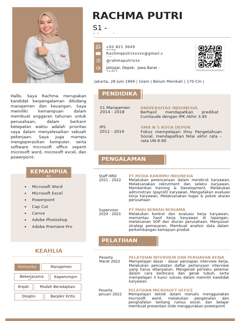 Template CV Dan Surat Lamaran Kode 068 File CV Umum ws6367 | PDF | Karier & Perkembangan | Bisnis