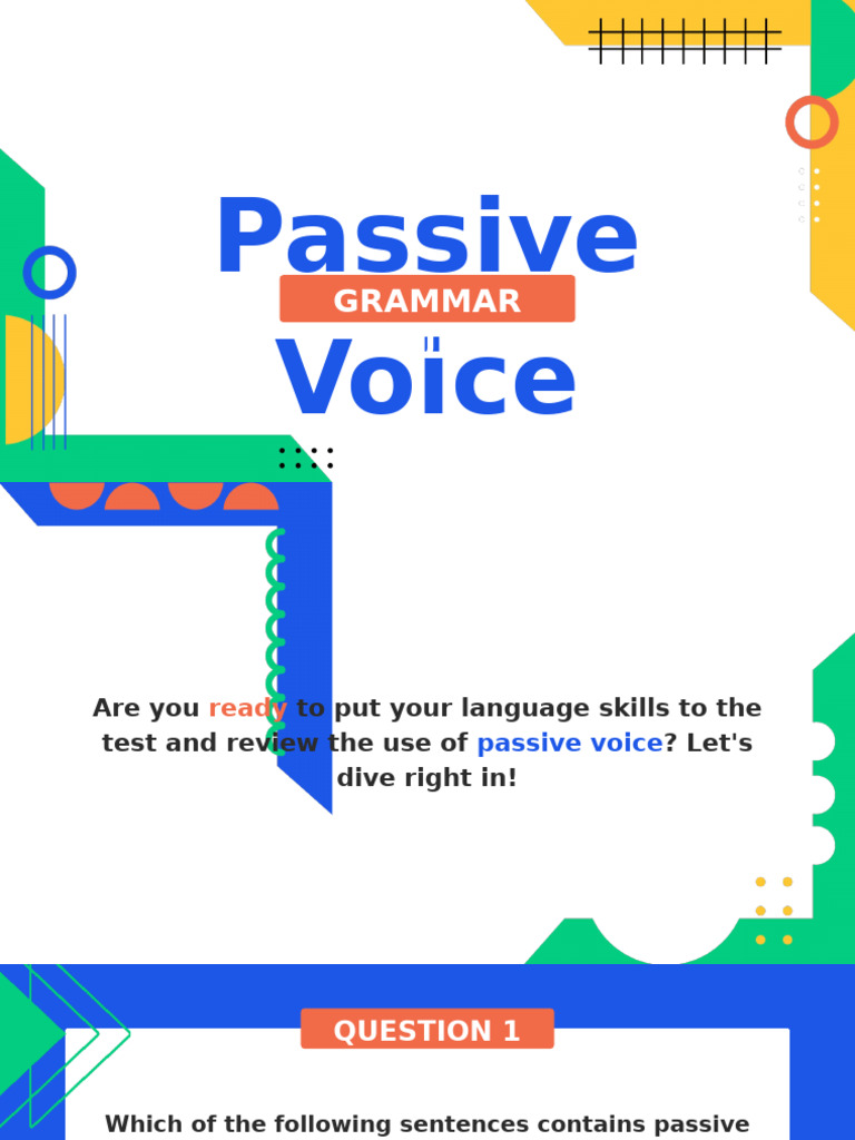 Passive Voice Quiz Presentation | PDF | Verb | Linguistics