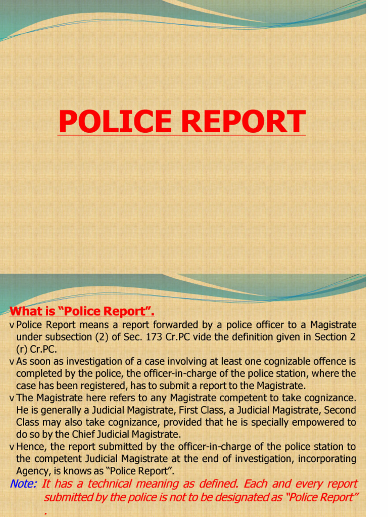 Police Report | PDF