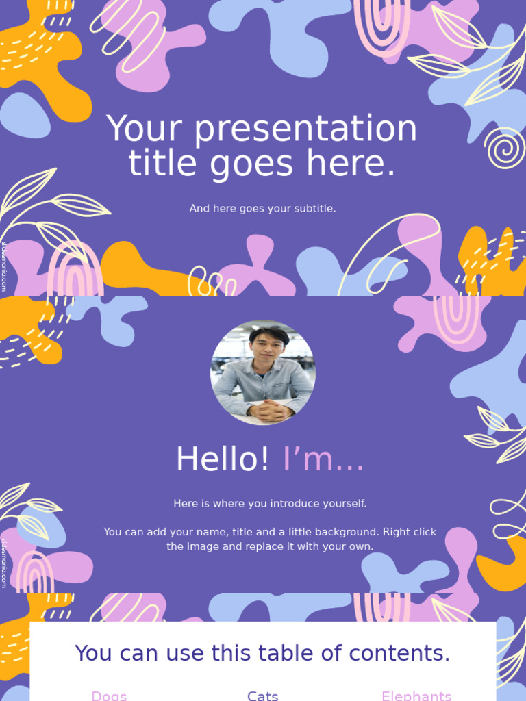 Wobbly Shapes SlidesMania | PDF