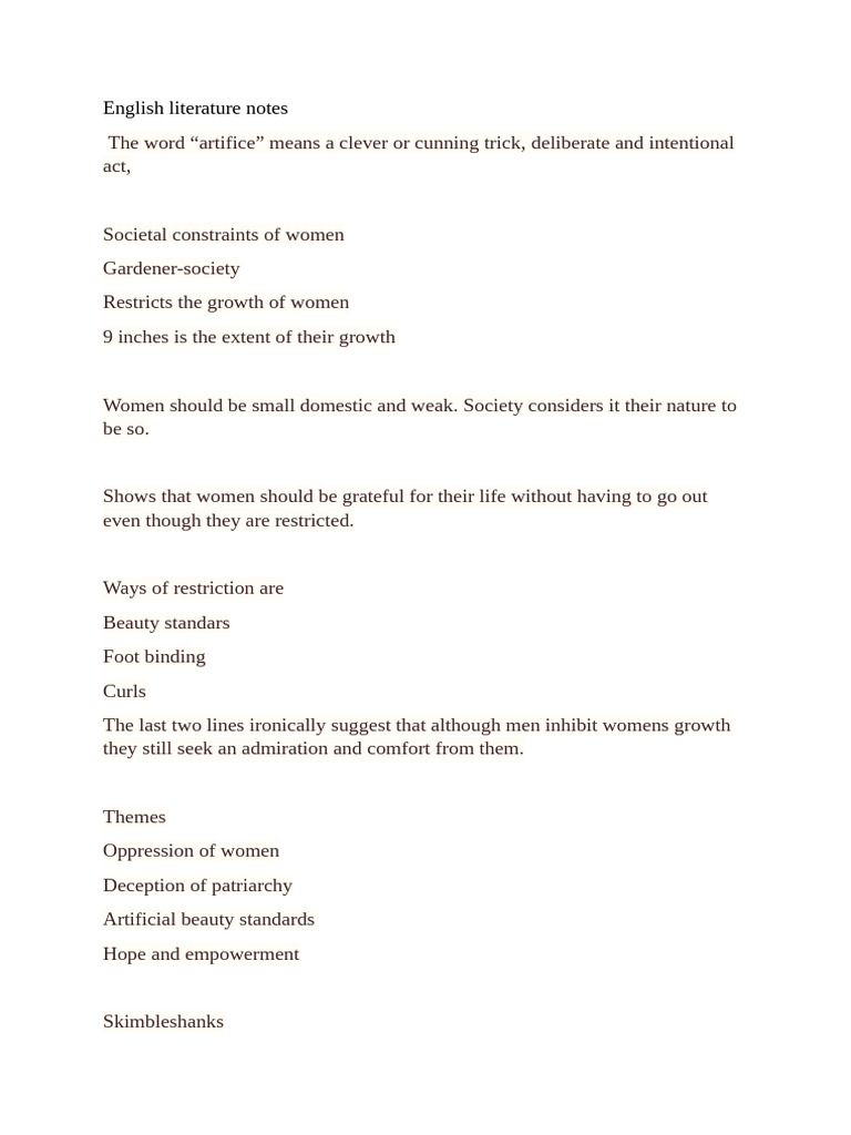 Class 9 English Literature Notes | PDF