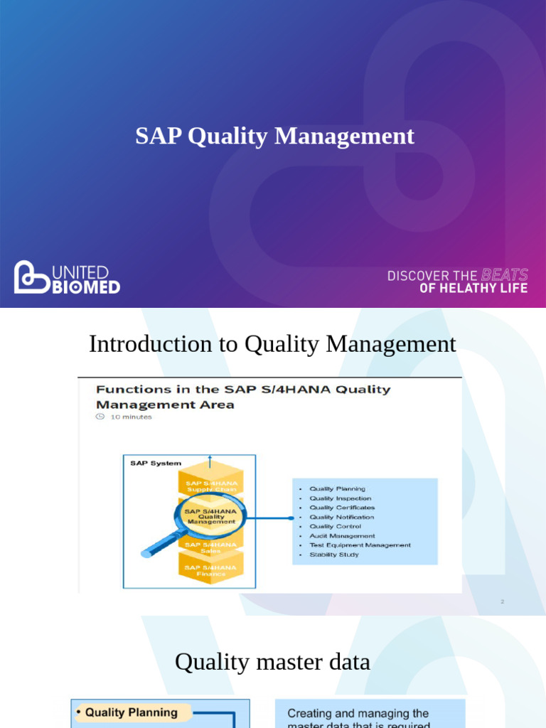 SAP Quality Management | PDF