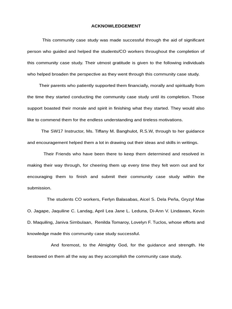 Community Case Study and Project Proposal | PDF | Community | Kinship