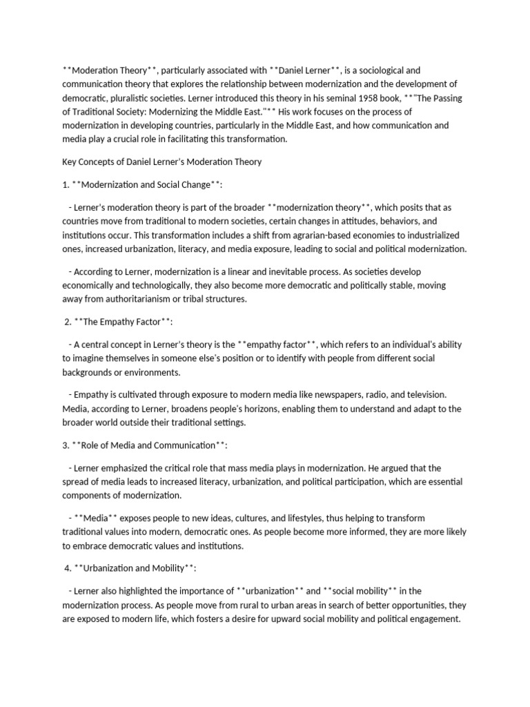 Moderation Theo-WPS Office | PDF | Modernization Theory | Liberal Arts ...