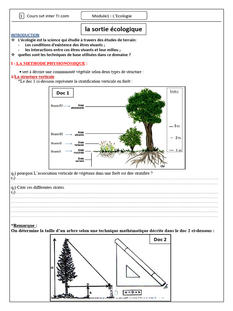 La Sortie Écologique | PDF