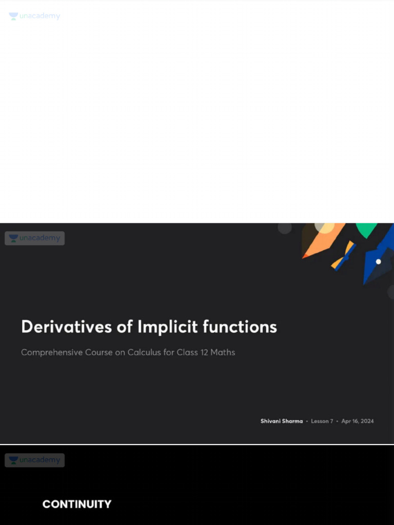 CH 5 Derivative of Implicit Functions | PDF