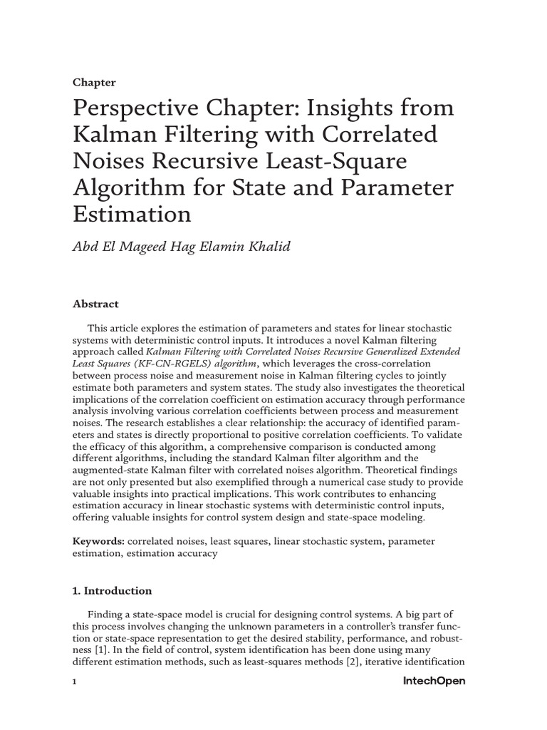 Perspective Chapter Insights From Kalman Filtering With Correlated