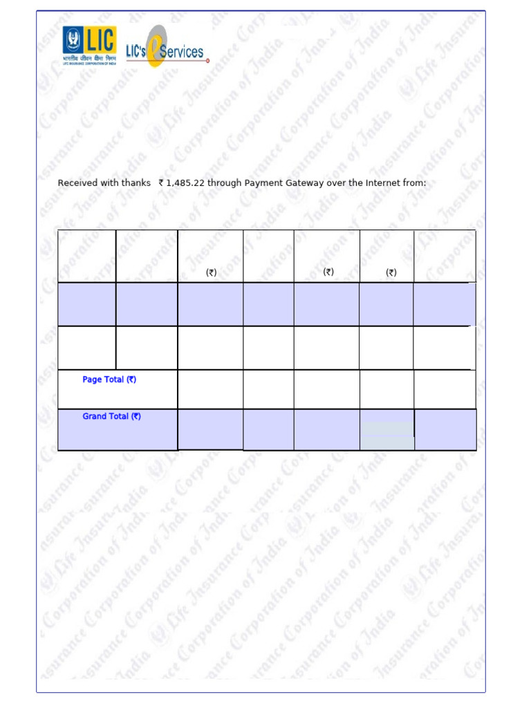 LIC Madurai Renewal Premium Receipt | PDF | Payments