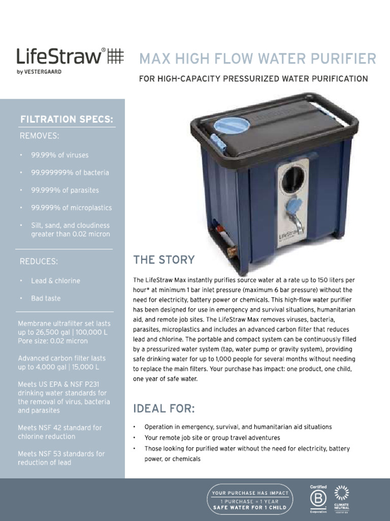 LifeStraw Max Brochure | PDF