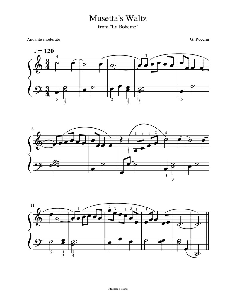 Musetta S Waltz - Piano (SFILE | PDF