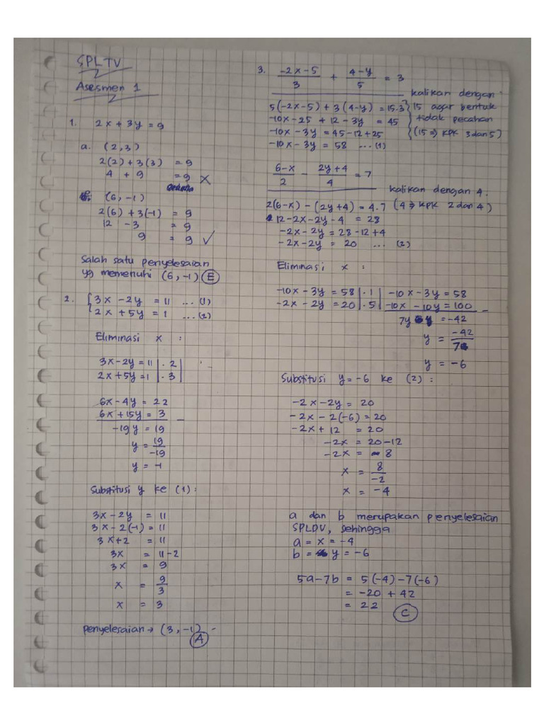 SPLTV Asesmen1 Solution | PDF