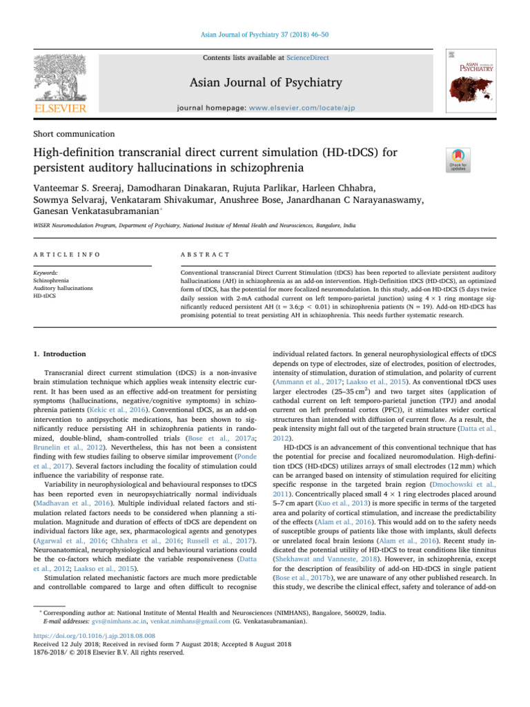 Short Communication - 2018 - High-Definition Transcranial Direct Current Simulation (HD-TDCS ...