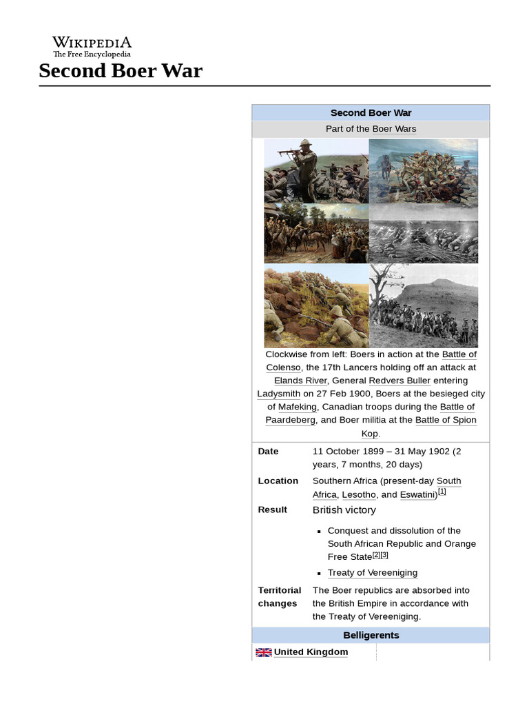 Second Boer War | PDF | Second Boer War | Orange Free State