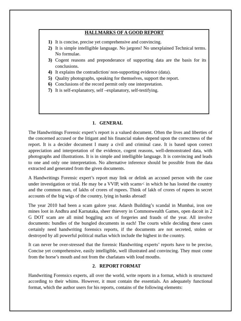 Questioned Doc; Report | PDF | Data