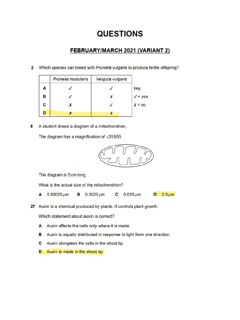 Hardest Questions Biology Mcqs | PDF
