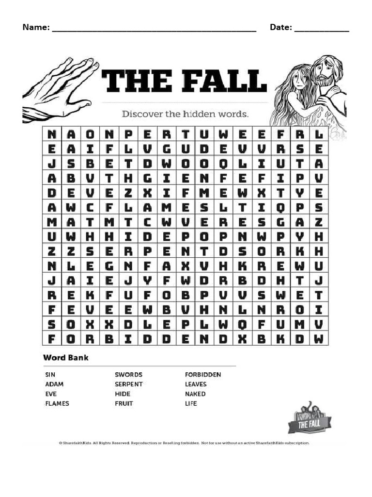 The Story of The Fall Juniors Activity | PDF