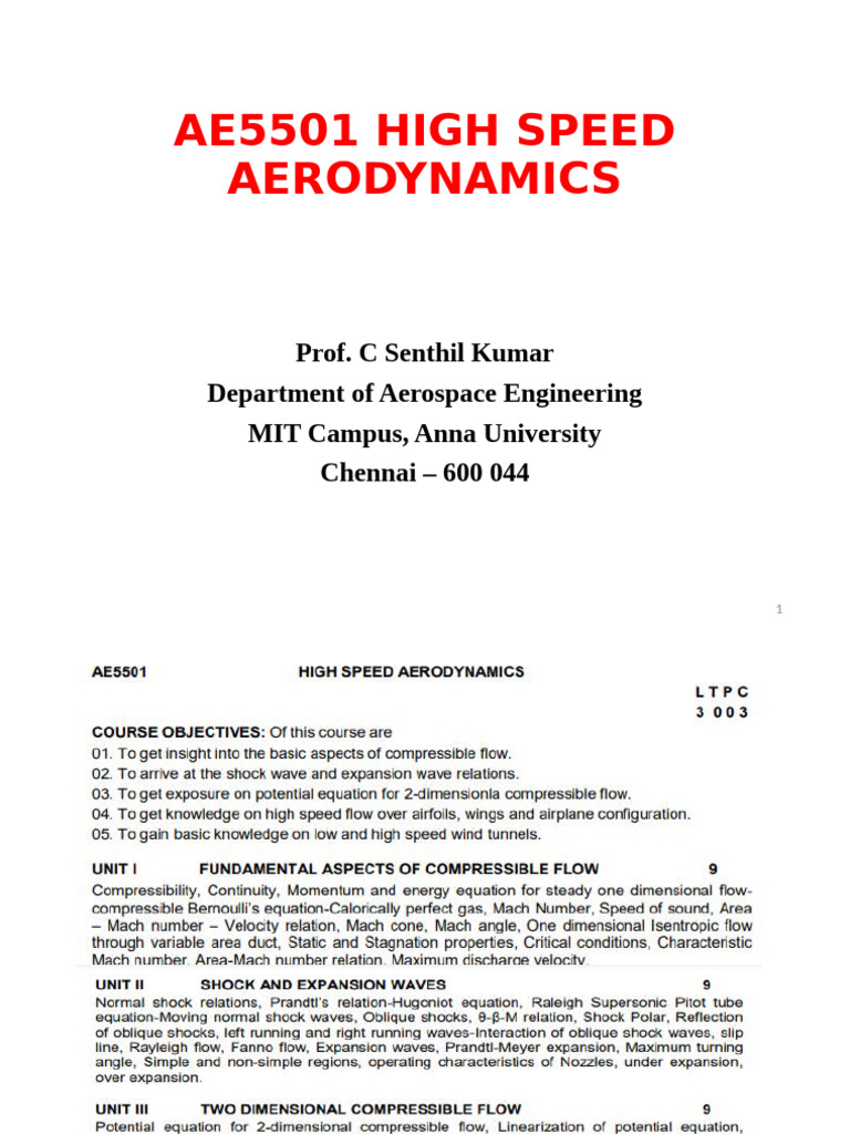 Unit III - 2-D Compressible Flow - 5 | PDF