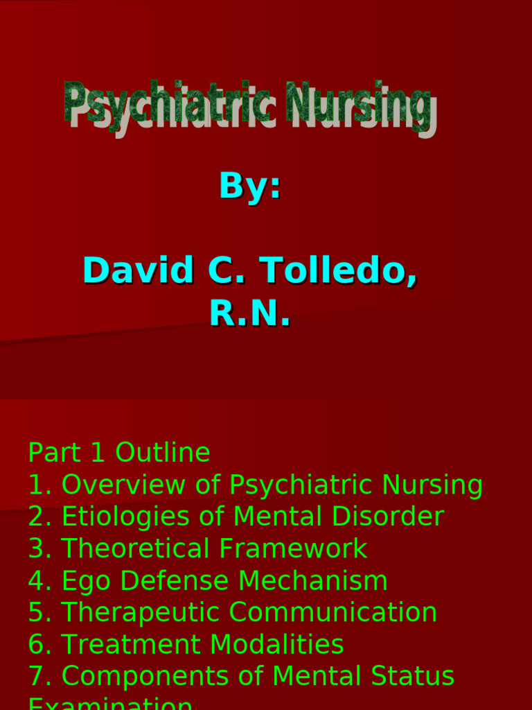 Psychiatric Powerpoint Presentation | PDF | Psychotherapy | Mental Disorder