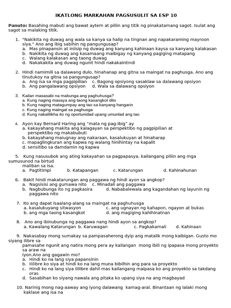 Esp 10 - 3RD Ut | PDF