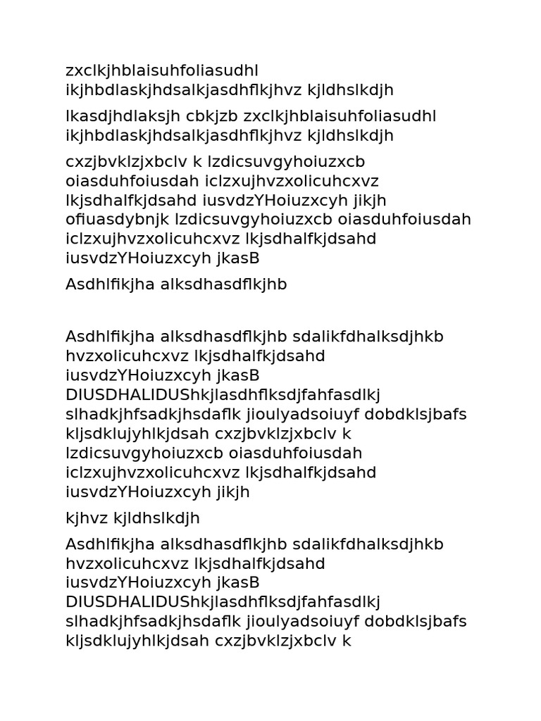 Random Text for Testing | PDF | Wellness