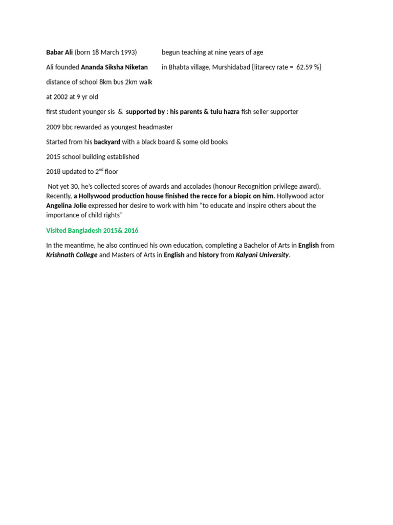 Babar Ali | PDF | Social Science | Wellness