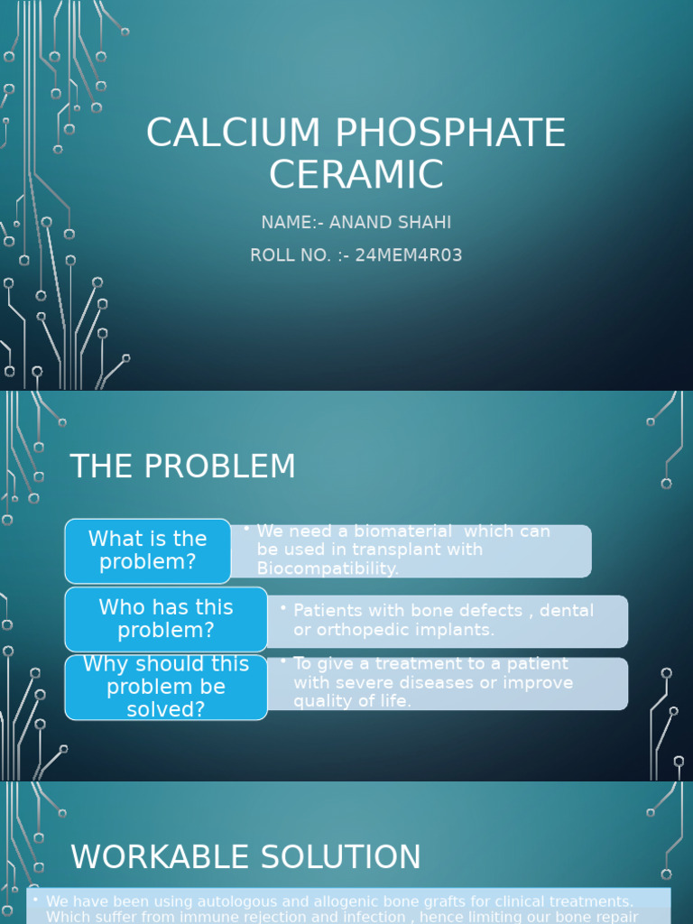 Calcium Phosphate Ceramic | PDF | Bone | Biomaterial