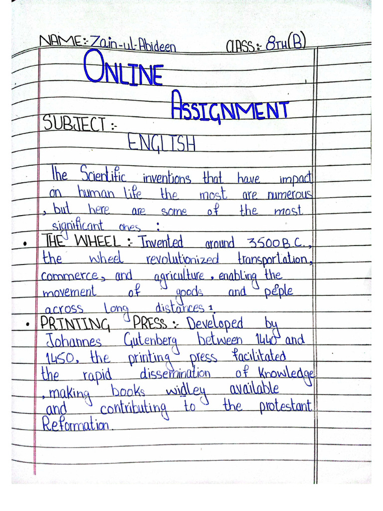English Assignment 1 | PDF