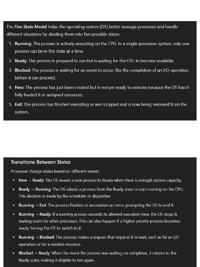 6.a Five State Model | PDF