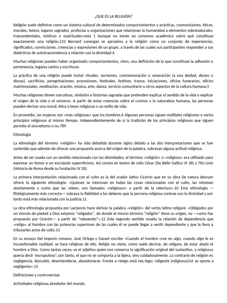 Que Es La Religión | PDF