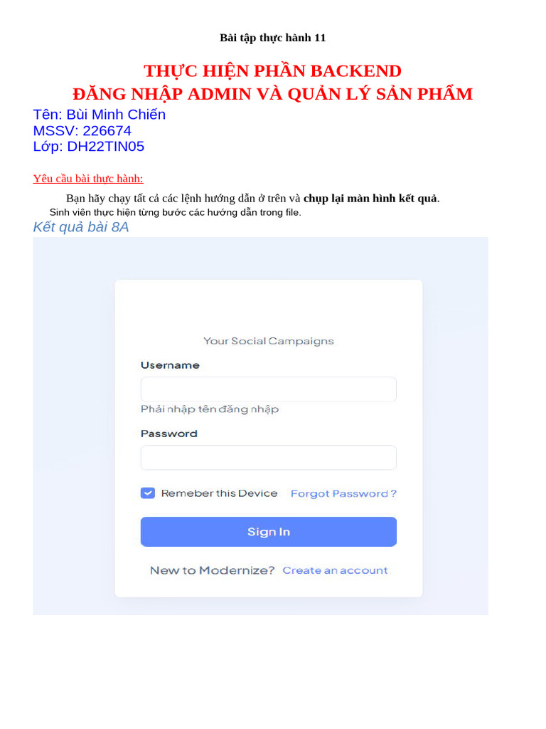 Buoi 11 - LTW - Yeucau - Admin Và Quan Ly San Pham | PDF
