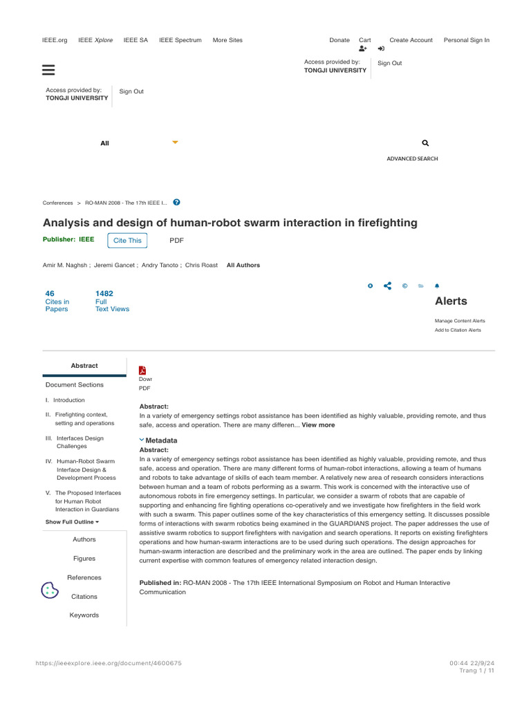 Analysis and Design of Human-Robot Swarm Interaction in Firefighting ...