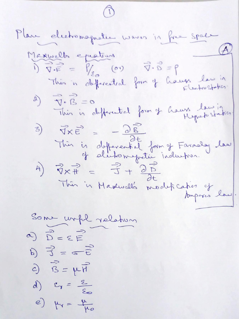 EM Waves in Free Space | PDF