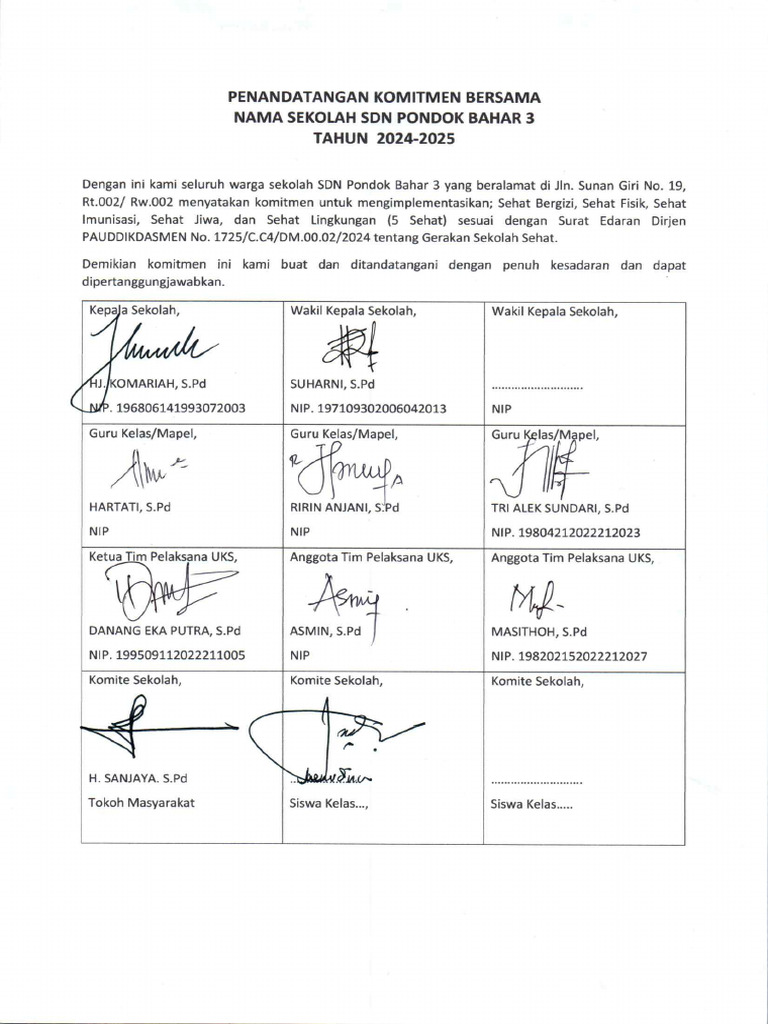 Penandatanganan Komitmen Bersama | PDF