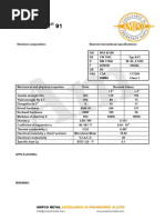 Ampco 45: Technical Data Sheet | PDF | Strength Of Materials | Hardness