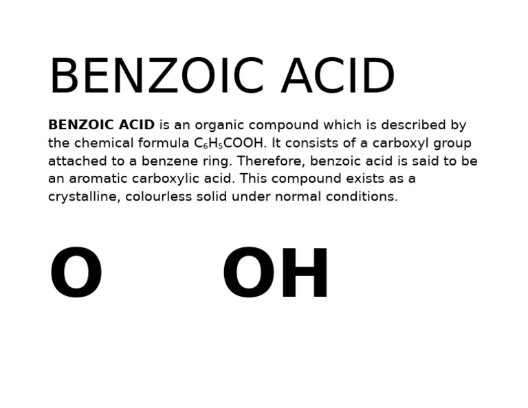 Benzoic Acid | PDF