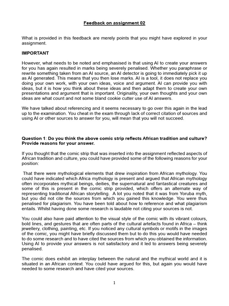 FEEDBACK ASSIGNMENT 02 | PDF | Narrative | Essays FEEDBACK ASSIGNMENT 02 | PDF | Narrative | Essays