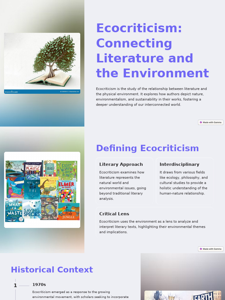 Ecocriticism: Literature and Environment | PDF | Ecocriticism ...