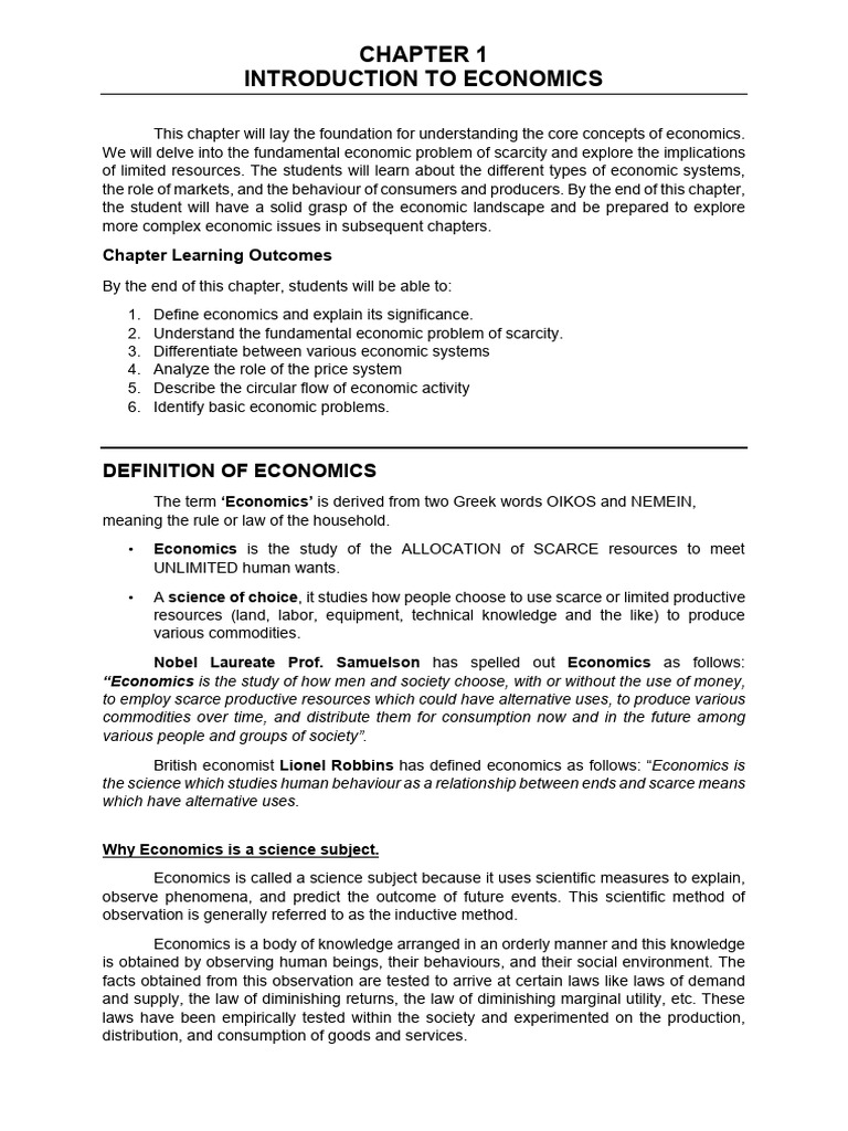Introduction to Economics Concepts | PDF | Economics | Theory