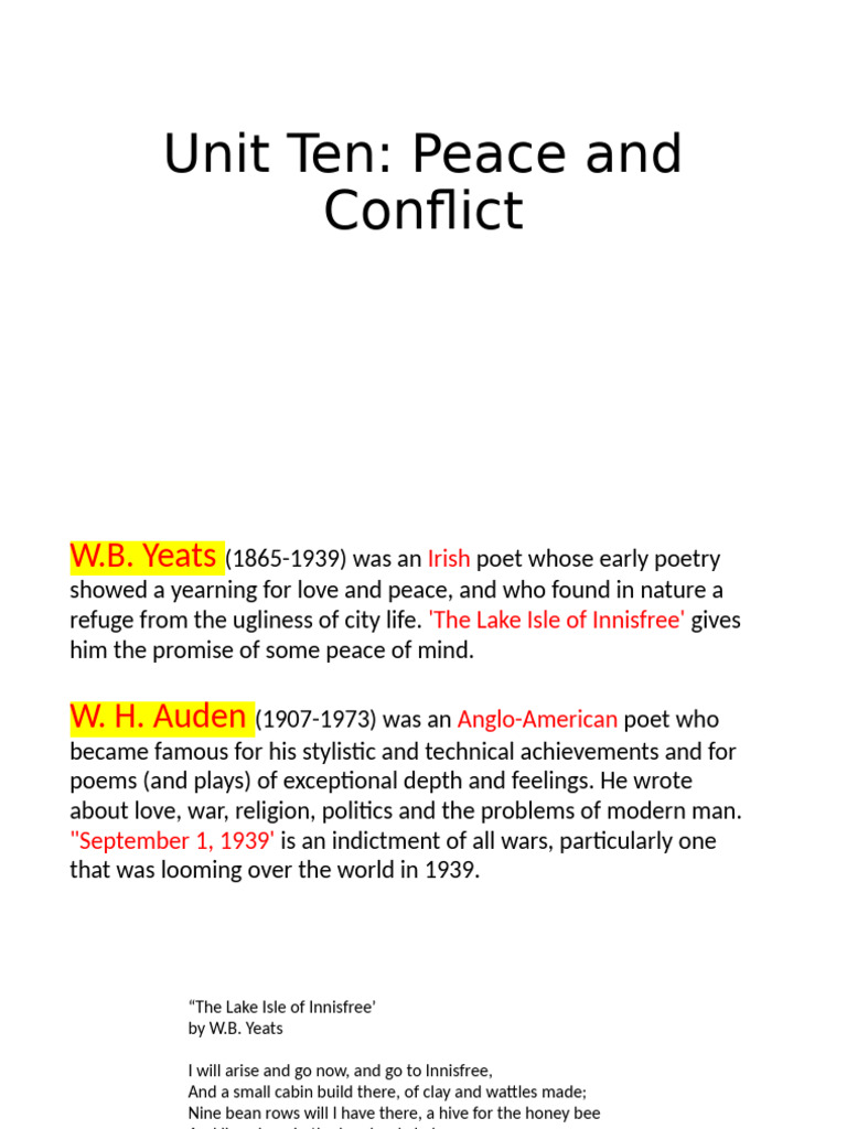 Unit Ten | PDF | Pacifism | Peace
