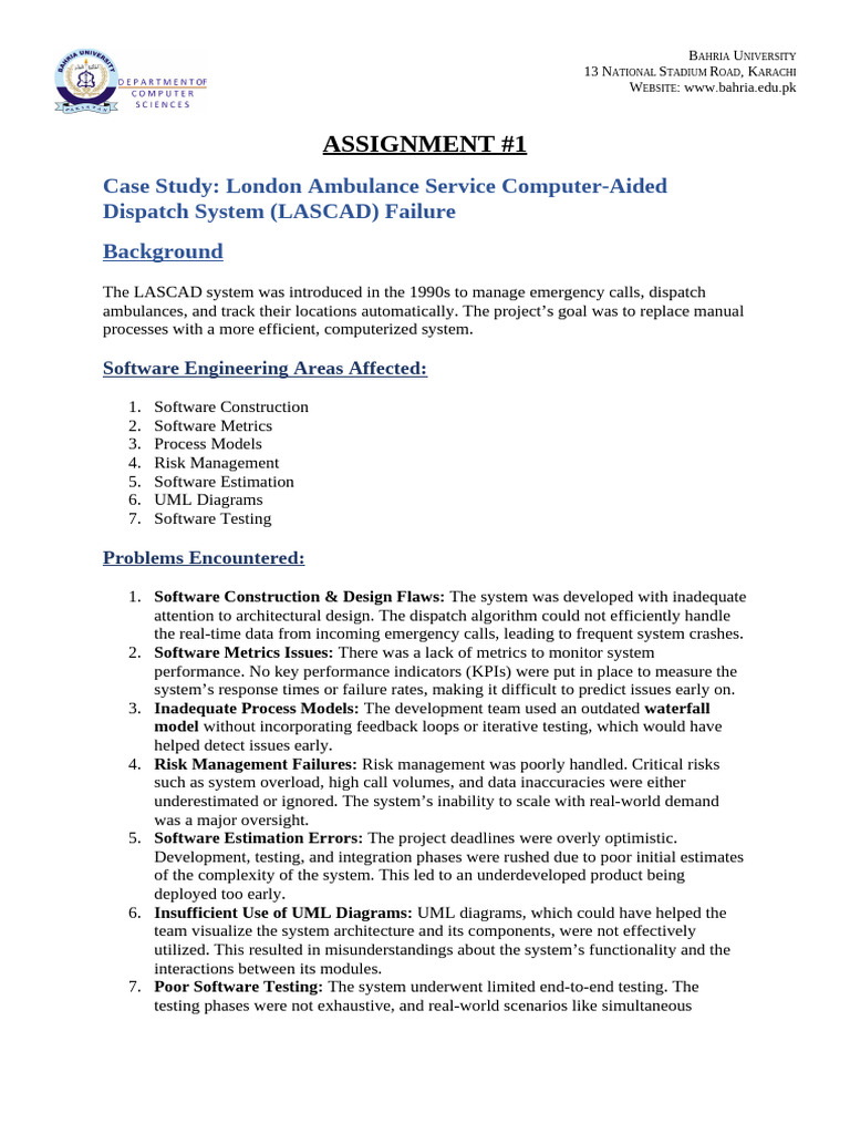 Assignment 1 | PDF | Agile Software Development | Risk Management