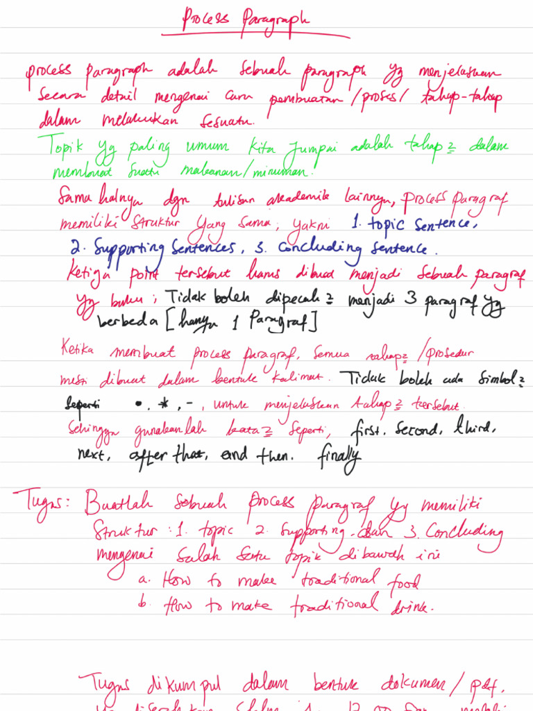 Process Paragraph | PDF